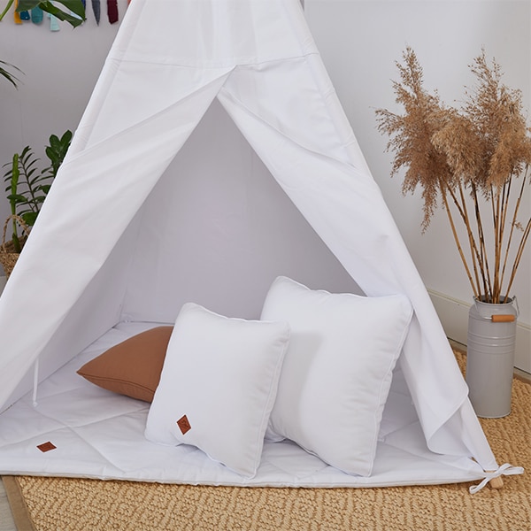 Cort copii Teepee, Fun with Mum, Cu covoras, Bumbac/Poliester, 150 x ...