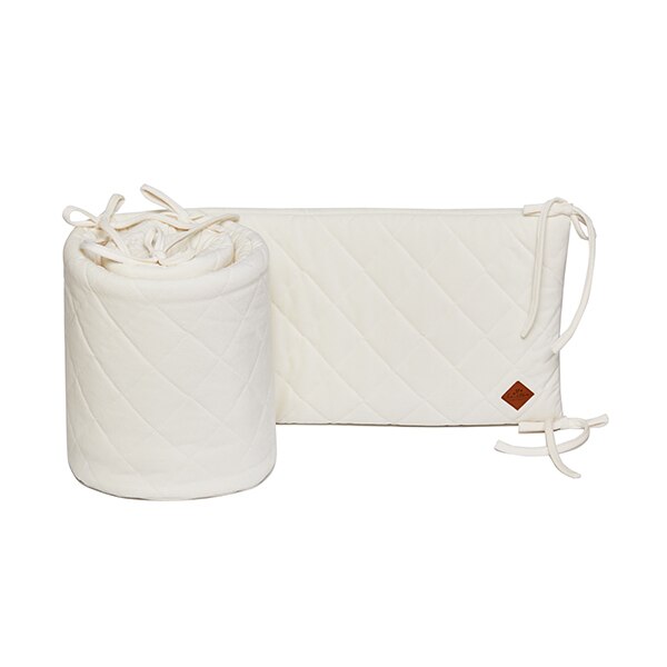 Bara de protectie patut, Fun wth Mum, 60 x 120 cm, Catifea, Ecru - eMAG.ro