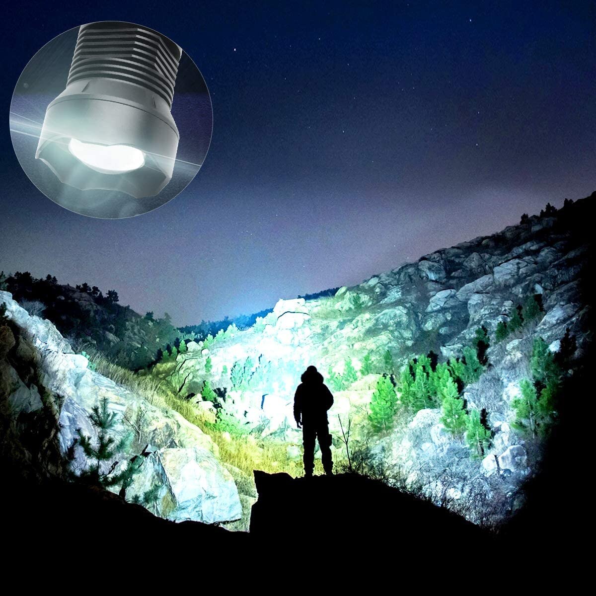 LED фенер със статив, модел Мултифункционален рефлектор W590, led P50 ...