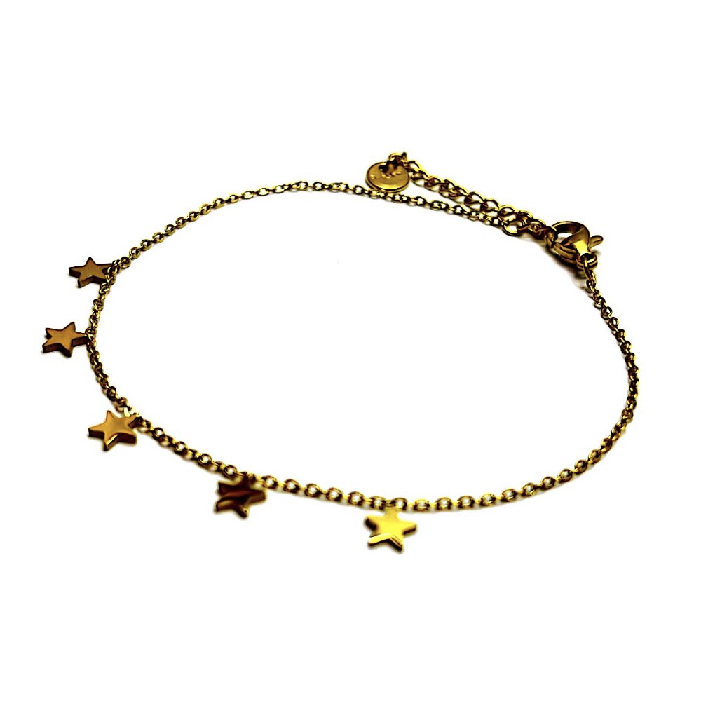 Bratara reglabila Revien pentru femei, aurie, din otel, cu spendoarea ...