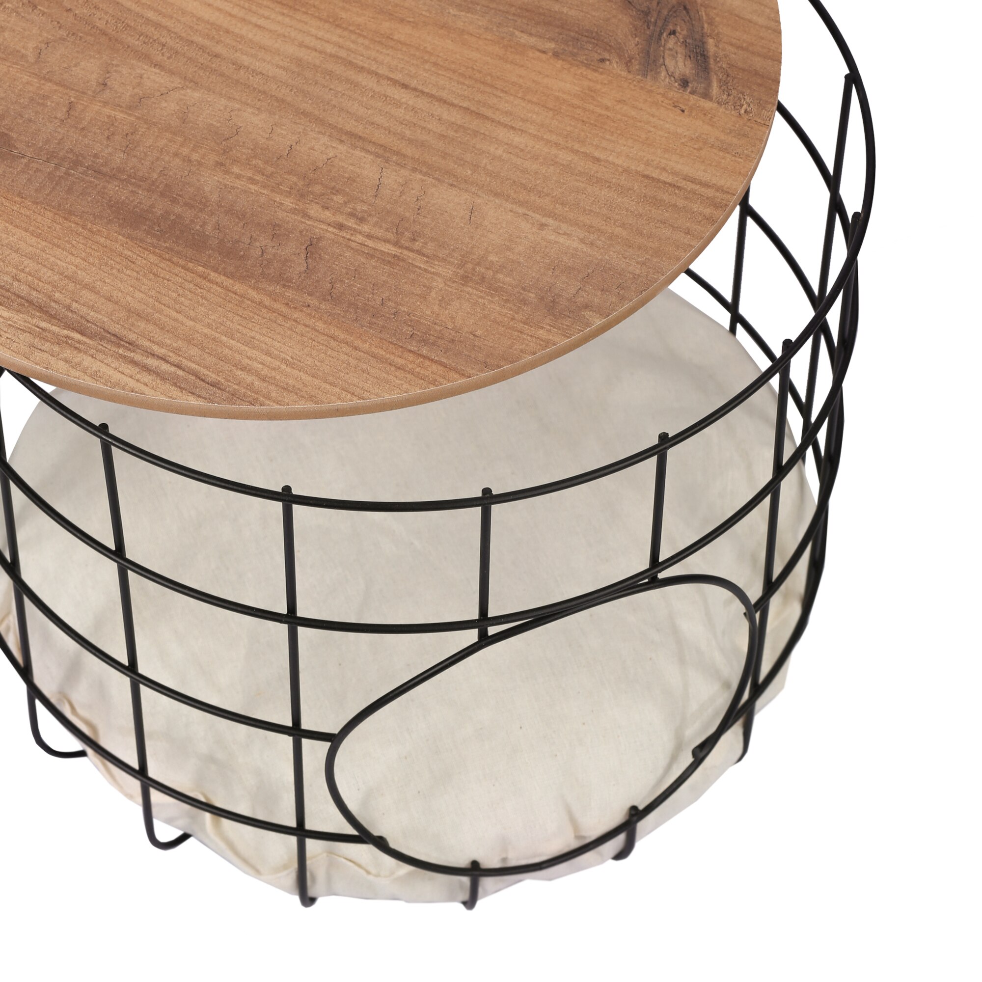 Set 2 cosuri metalice, en.casa, Haapajarvi, 41 x 54 cm, metal, mdf ...
