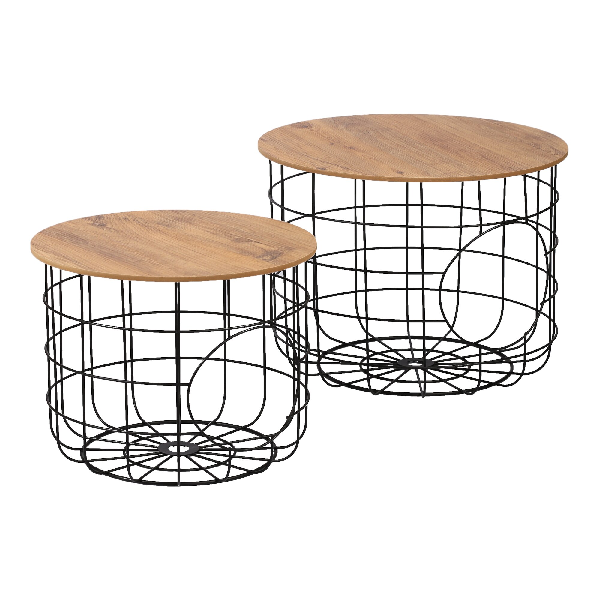 Set 2 cosuri metalice, en.casa, Haapajarvi, 41 x 54 cm, metal, mdf ...