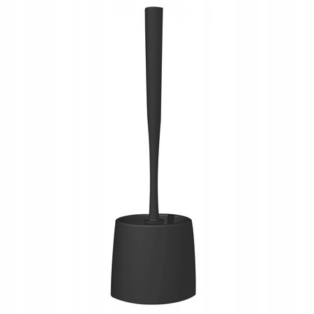 Perie WC Bisk Ida, cu suport, 36.5 cm, Polipropilena, Negru - eMAG.ro