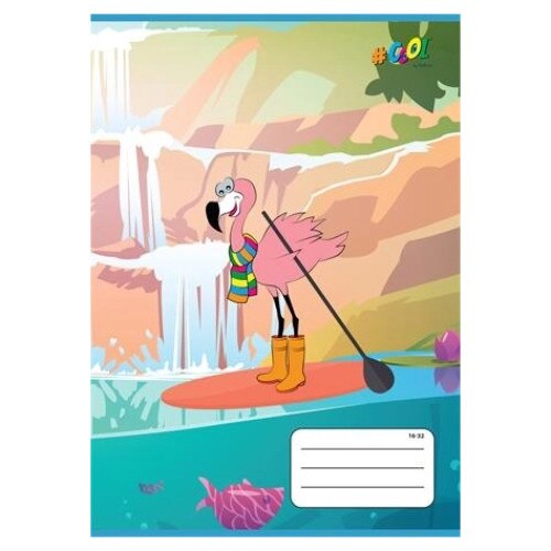 Caiet cu linii A5 Cool by Victoria (16-32, clasa 2), animale cool - eMAG.ro