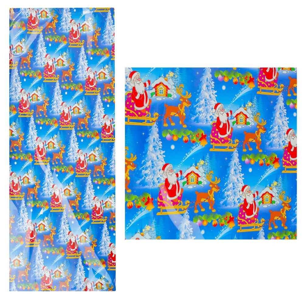Hartie ambalaj cerata, 70x100 cm, Craciun, 100 buc/set - eMAG.ro
