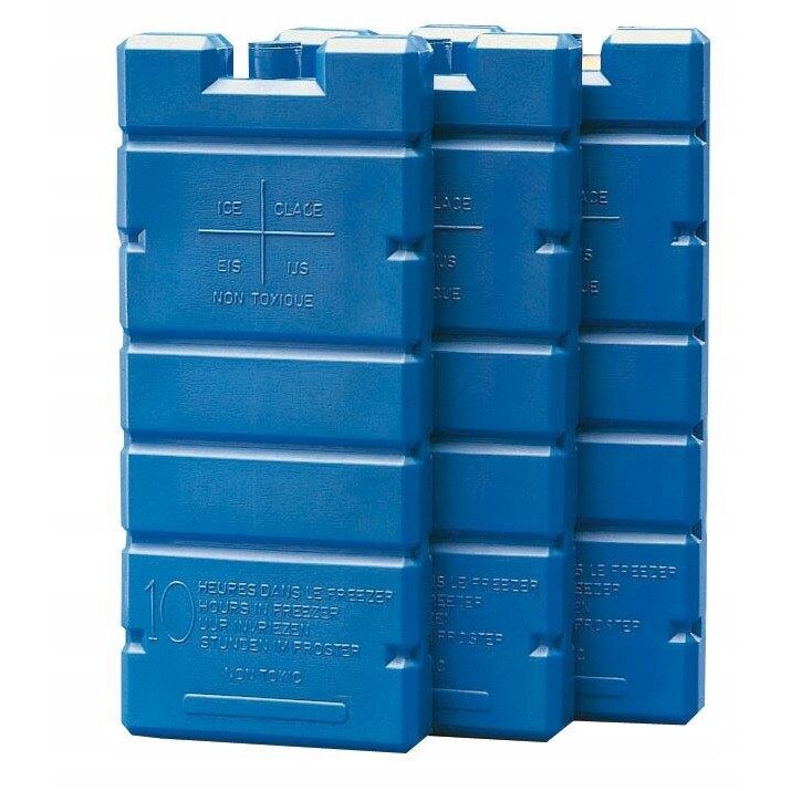 Комплект от 3 охлаждащи таблетки за хладилни кутии, VOG, Blue, 2 x 200 ...