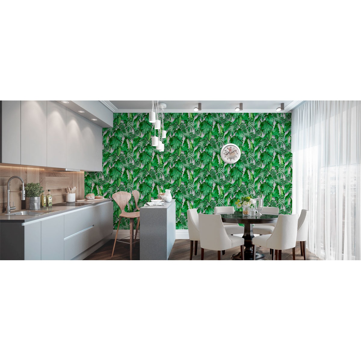 Tapet DEGRETS 2223, Hartie - Impermeabil, Leya 3D, Verde, 0.53m x 10 ...