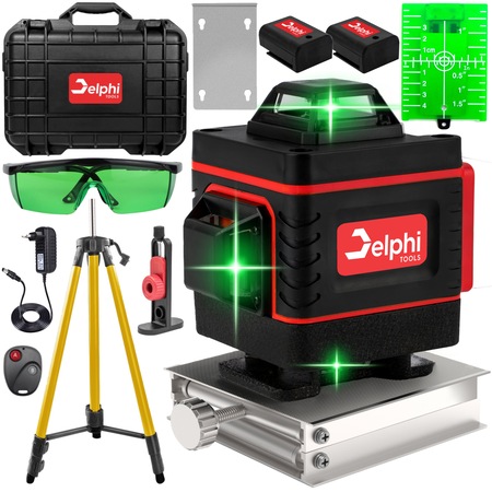 4D lézeres vízmérték, Delphi Tools, Professional, 16 vonal, 4x360º, IP ...