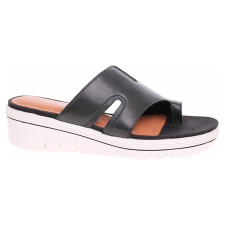 Slapi dama casual, Marco Tozzi, Piele naturala, Negru, 39 EU - eMAG.ro