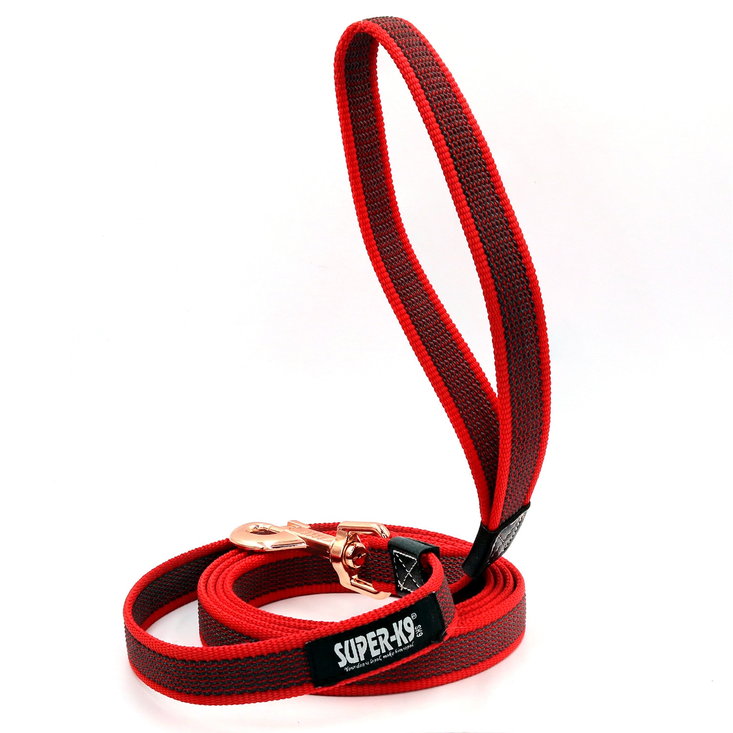 Lesa caine antiderapanta 2m x 20mm, Rosie, textil cauciucat cu maner ...