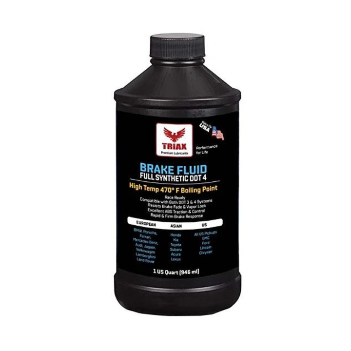 Lichid de Frana TRIAX Brake Fluid Full Sintetic DOT 4, 946 mL - eMAG.ro