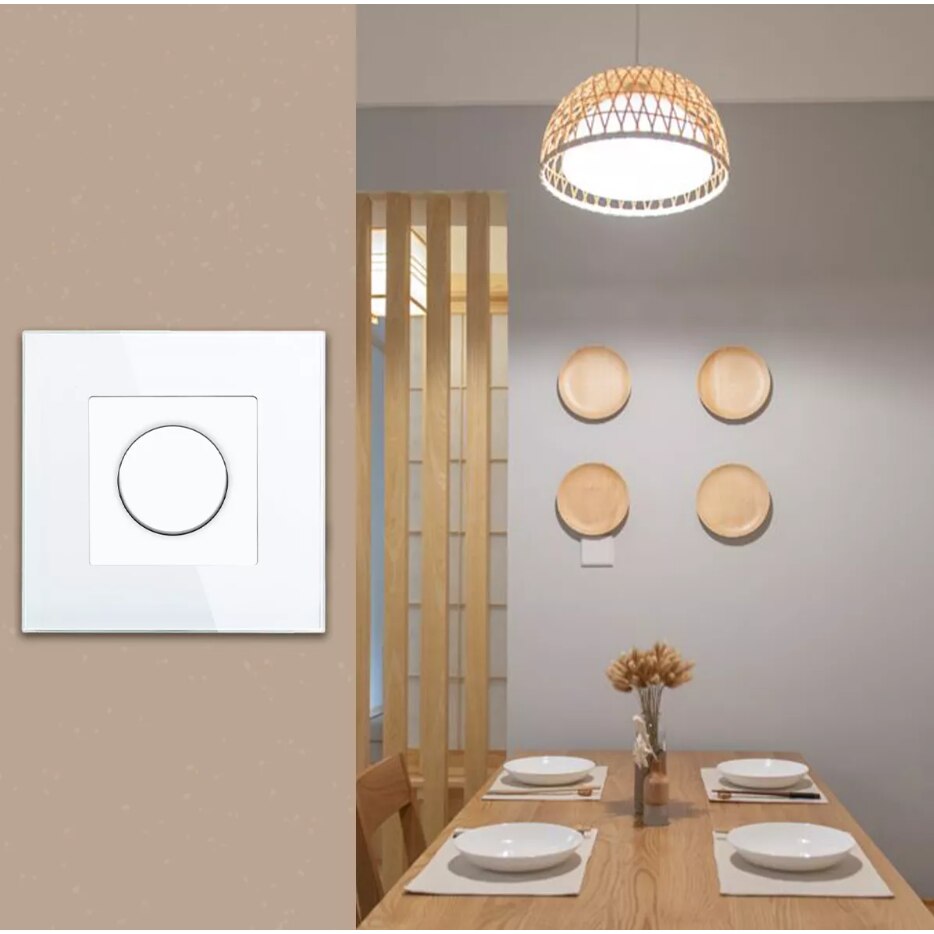 Intrerupator Dimmer Cu Rama din Sticla Incastrata, Standard European ...