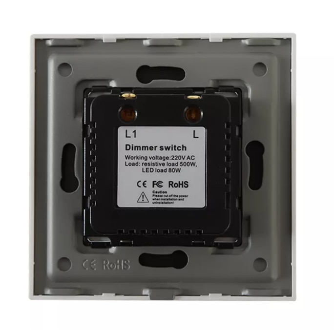 Intrerupator Dimmer Cu Rama din Sticla Incastrata, Standard European ...