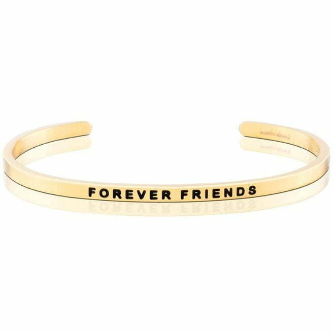 Bratara inox Forever Friends, aurita 18K, marime universala - eMAG.ro
