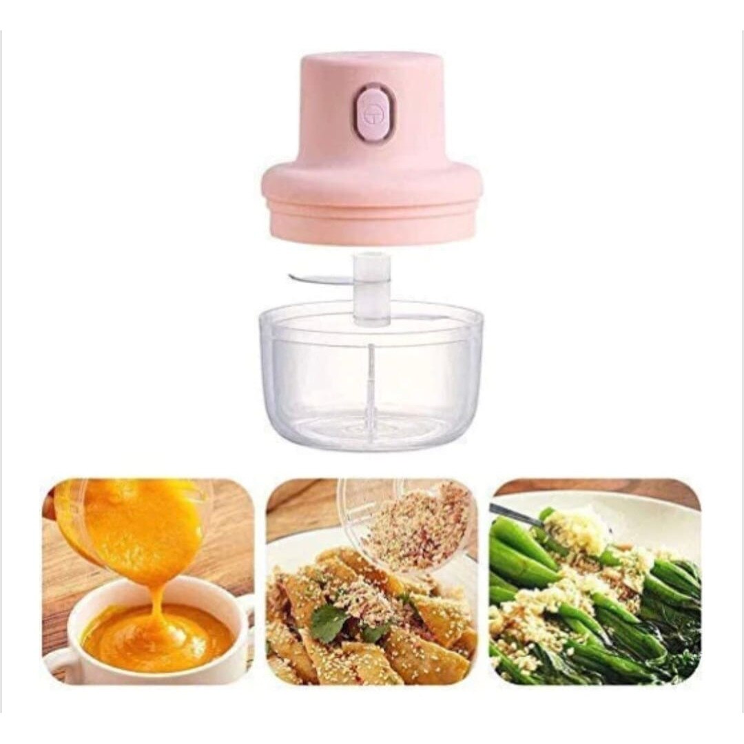 Mini tocator electric portabil, incarcare USB, 250ml, 45W, Roz - eMAG.ro