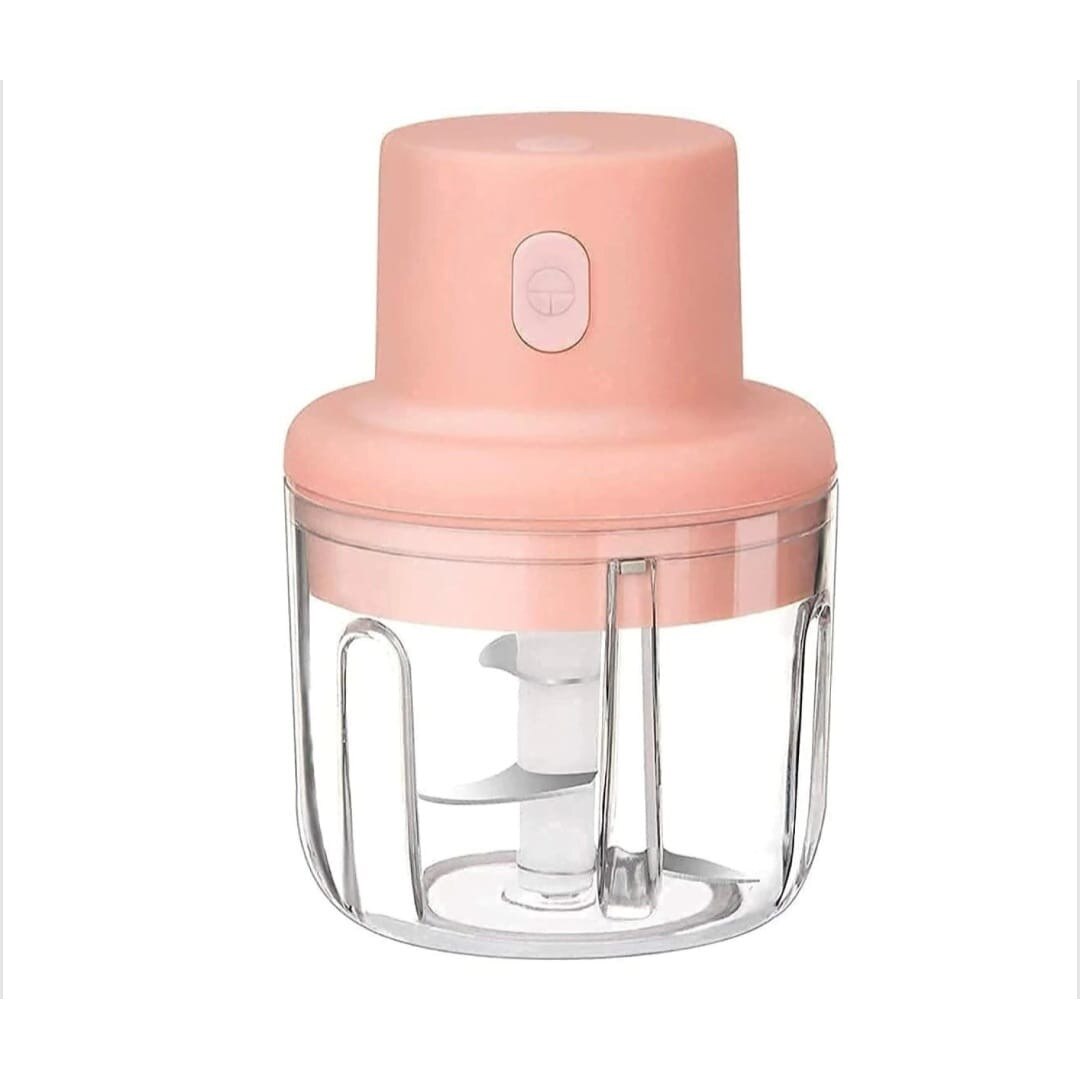 Mini tocator electric portabil, incarcare USB, 250ml, 45W, Roz - eMAG.ro