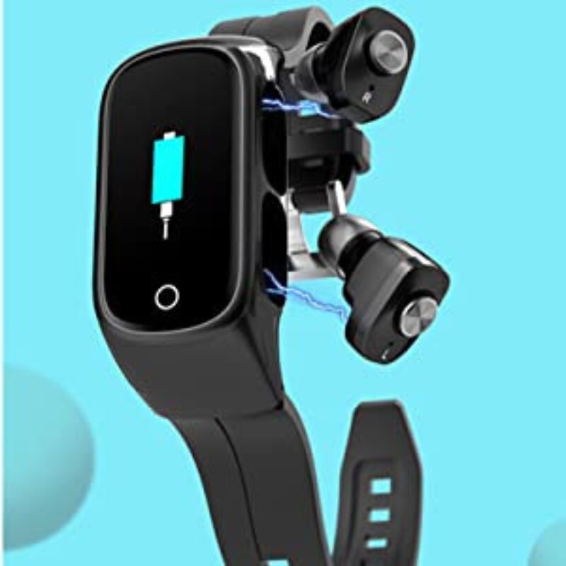 Ceas inteligent 2 in 1 cu casti Bratara inteligenta Casti Bluetooth ...