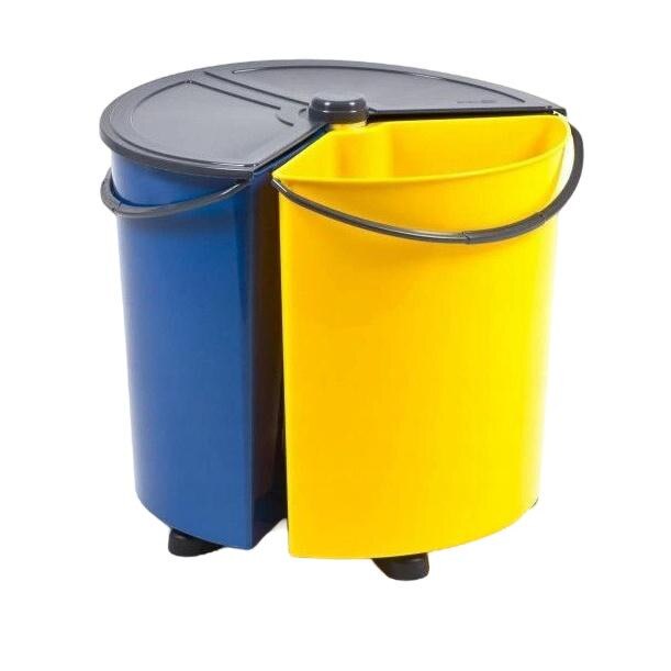 Cos de gunoi rotativ, Mika, Pentru sortarea deseurilor, 3 Compartimente ...