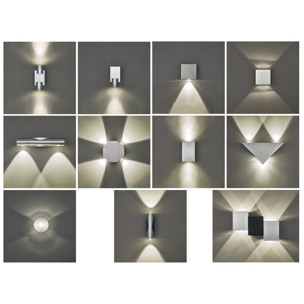 Aplica LED Besar, KOLORENO, 2x1W, Alb neutru, 4500K, Argintiu/Negru ...