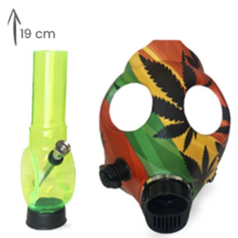 Teava narghilea cu masca, 19 cm, Multicolor - eMAG.ro