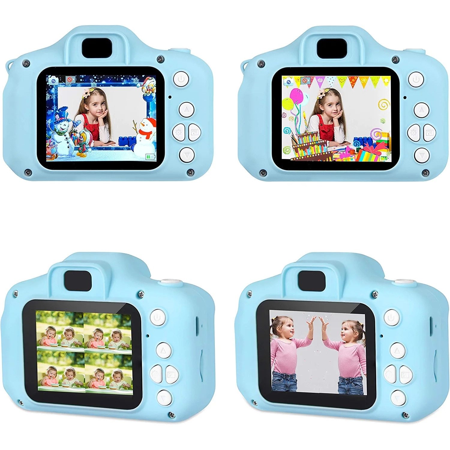 Gyermek fényképező, gyerekjátékok, 2 hüvelykes képernyő, kék - eMAG.hu