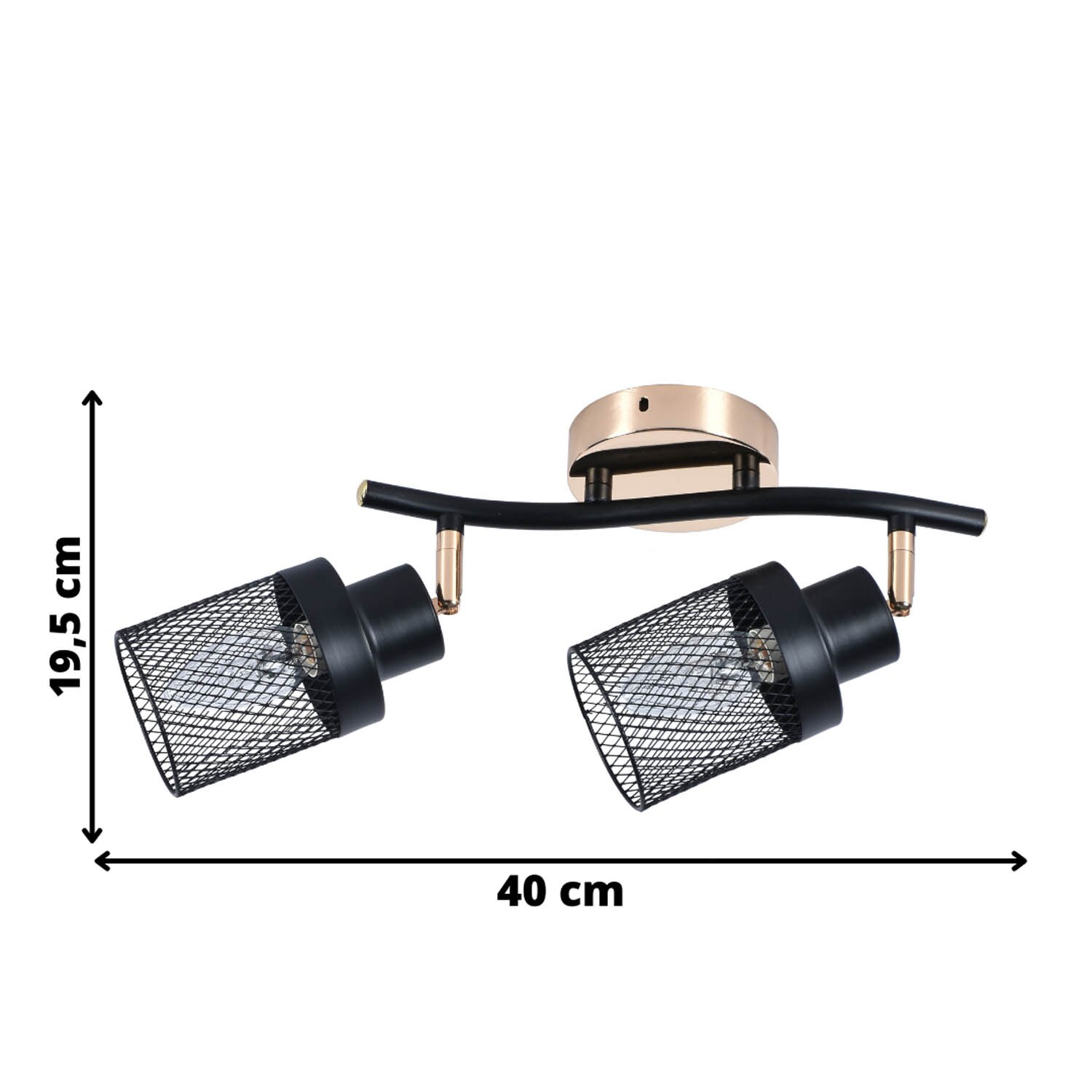 Spoturi, Gissi 2, pentru camera de zi, metal, 19,5x46 cm, 60W - eMAG.ro