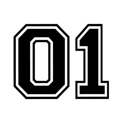 Sticker decorativ perete, auto si geam, Numarul 1, Negru, 50 cm - eMAG.ro