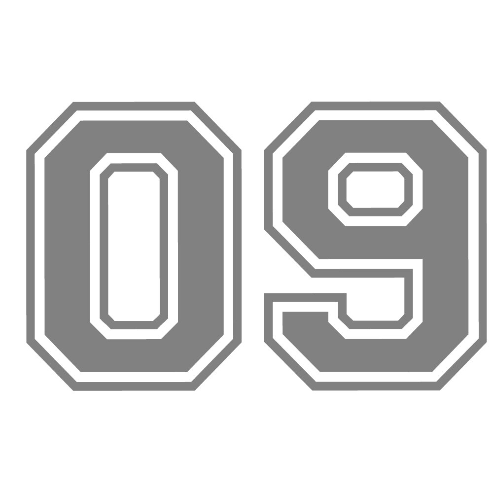 Sticker decorativ perete, auto si geam, Numarul 9, Gri, 50 cm - eMAG.ro