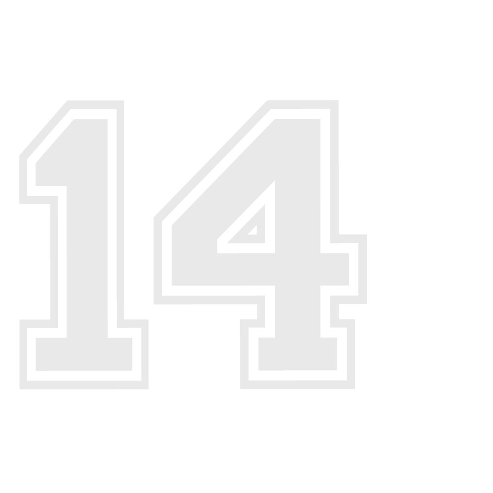 Sticker decorativ perete, auto si geam, Numarul 14, Alb, 30 cm - eMAG.ro