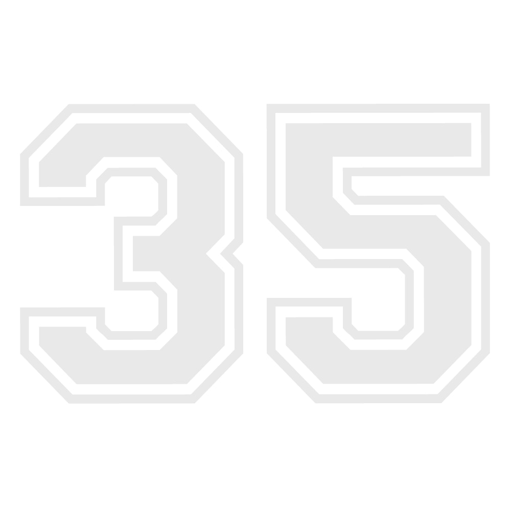 Sticker decorativ perete, auto si geam, Numarul 35, Alb, 50 cm - eMAG.ro