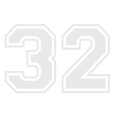 Sticker decorativ perete, auto si geam, Numarul 32, Alb, 40 cm - eMAG.ro