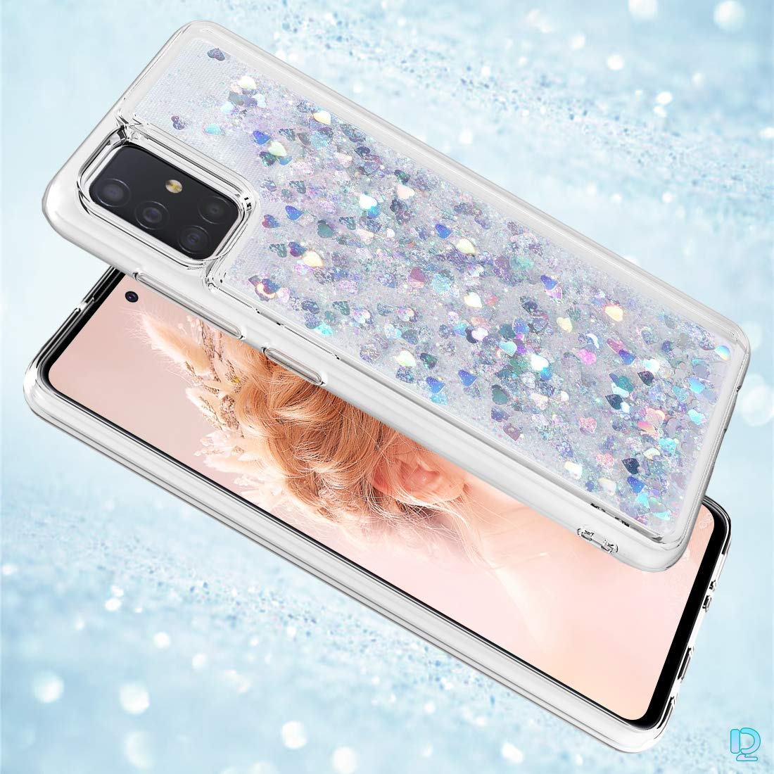 Husa compatibila cu Samsung Galaxy A51, cu Apa si Sclipici, Lichid si ...