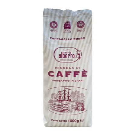 Cafea boabe, premium, Pappagallo Rosso, saculet 1kg B3, Caffe Alberto ...