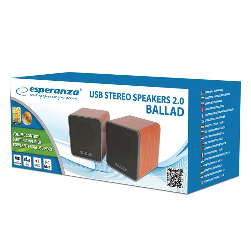 Boxe 2.0 Usb Ballad Esperanza - eMAG.ro