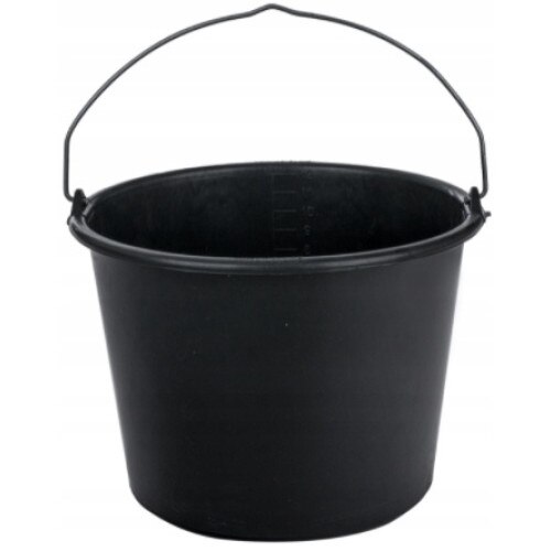 Galeata de plastic, Economica de constructie, 20l, Plastic, Negru - eMAG.ro