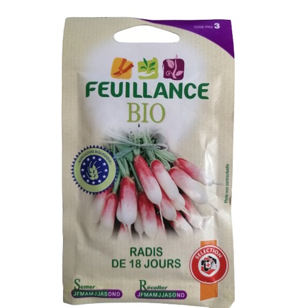 Seminte ridichi Feuillance BIO Radis de 18 Jours 4gr - eMAG.ro