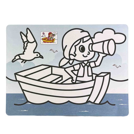 Desene cu nisip colorat, 9 culori, Barca - eMAG.ro