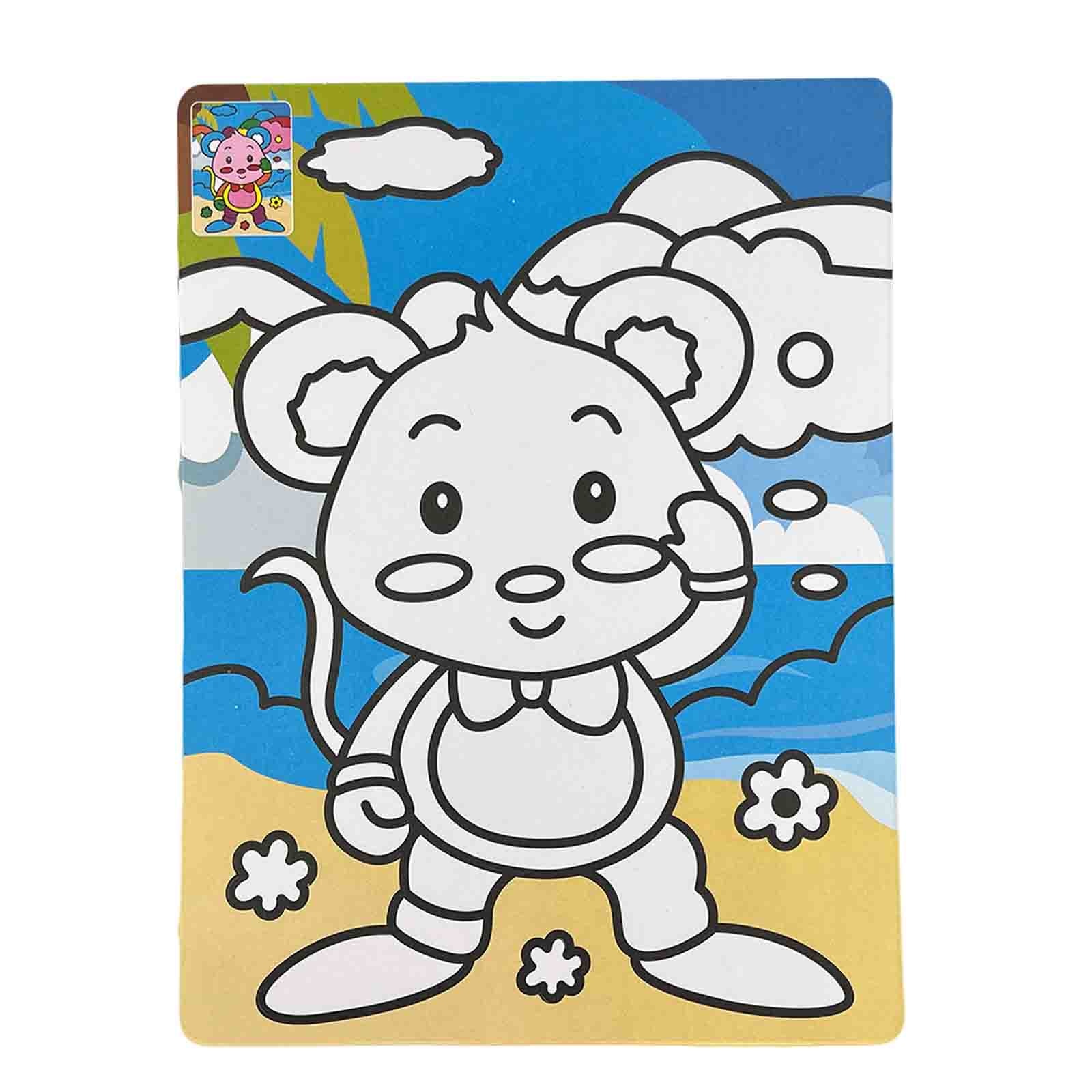 Desene cu nisip colorat, 9 culori, Soricel in Vacanta - eMAG.ro