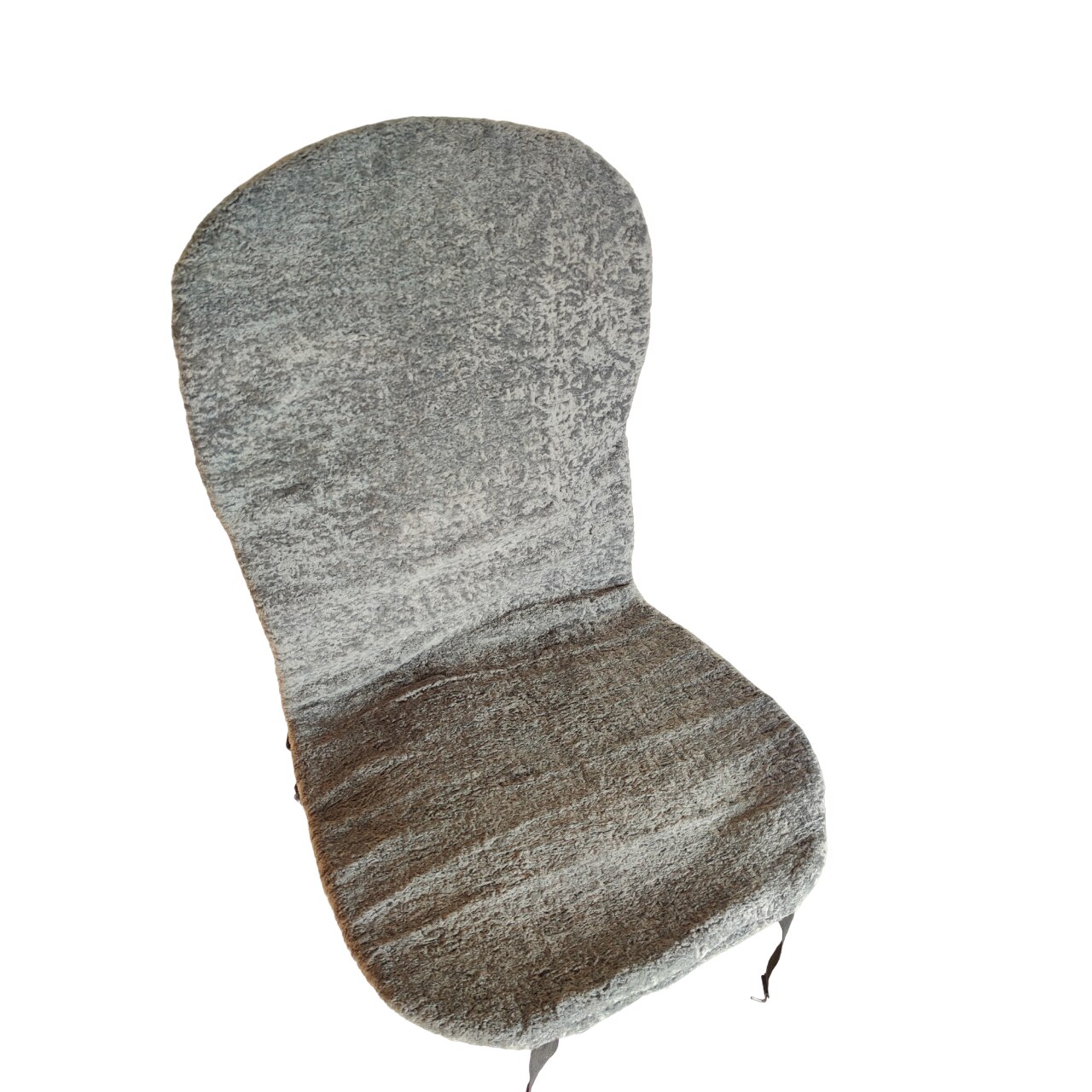 Husa scaun pufoasa premium cu blana ecologica, marime universala, gri ...