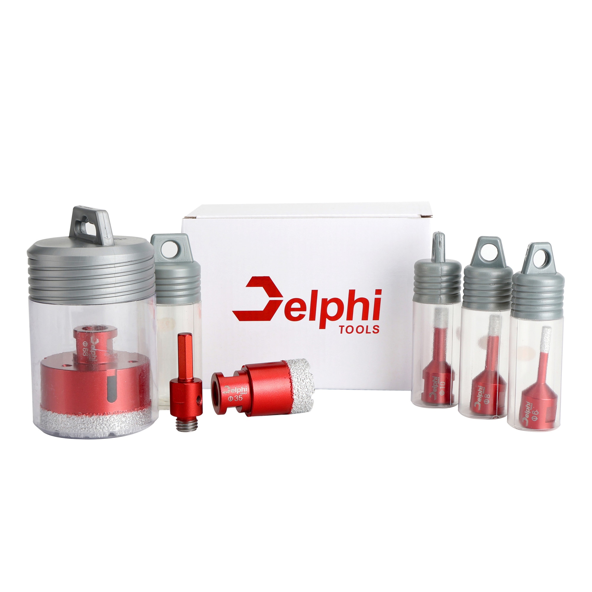 Delphi Tools комплект боркорони, Diamanteni, M14, 6-68 mm, 6 части - eMAG.bg