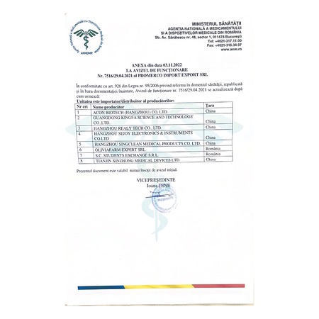 Set 4 teste rapide gripa A+B si covid, Sejoy, pentru uz profesional ...