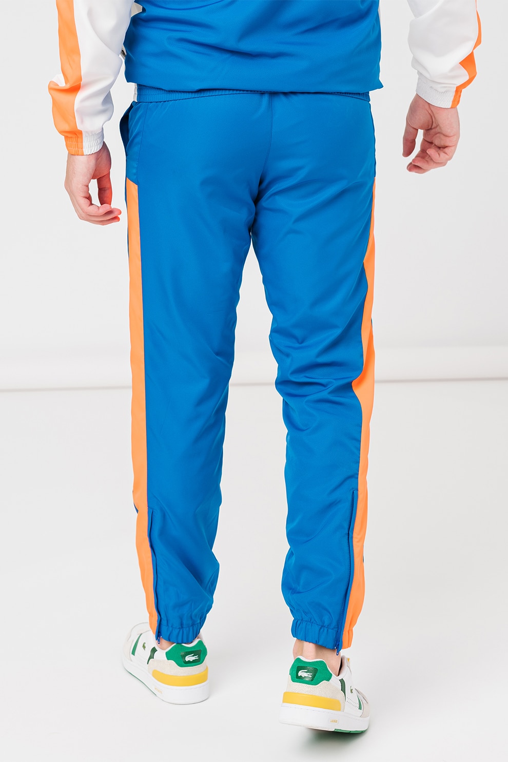 Lacoste, Trening cu logo, Alb, Albastru royal, 5 - eMAG.ro