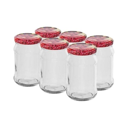 Set 6 borcane cu capac, Browin, 320 ml, Fi 66, Sticla/Metal ...