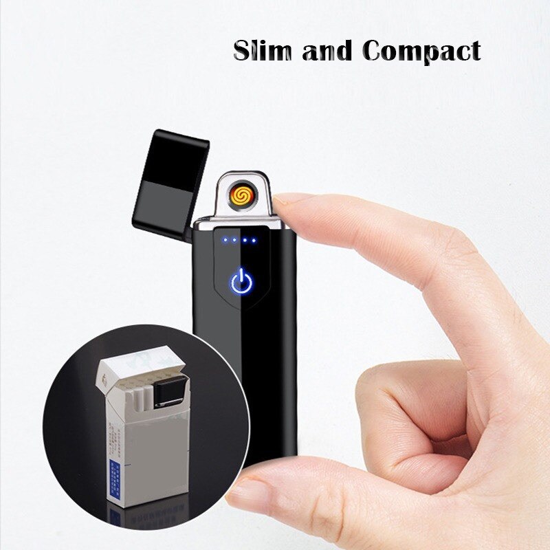 Bricheta electrica Mercaton® cu incarcare USB, Antivant, Indicatori LED ...