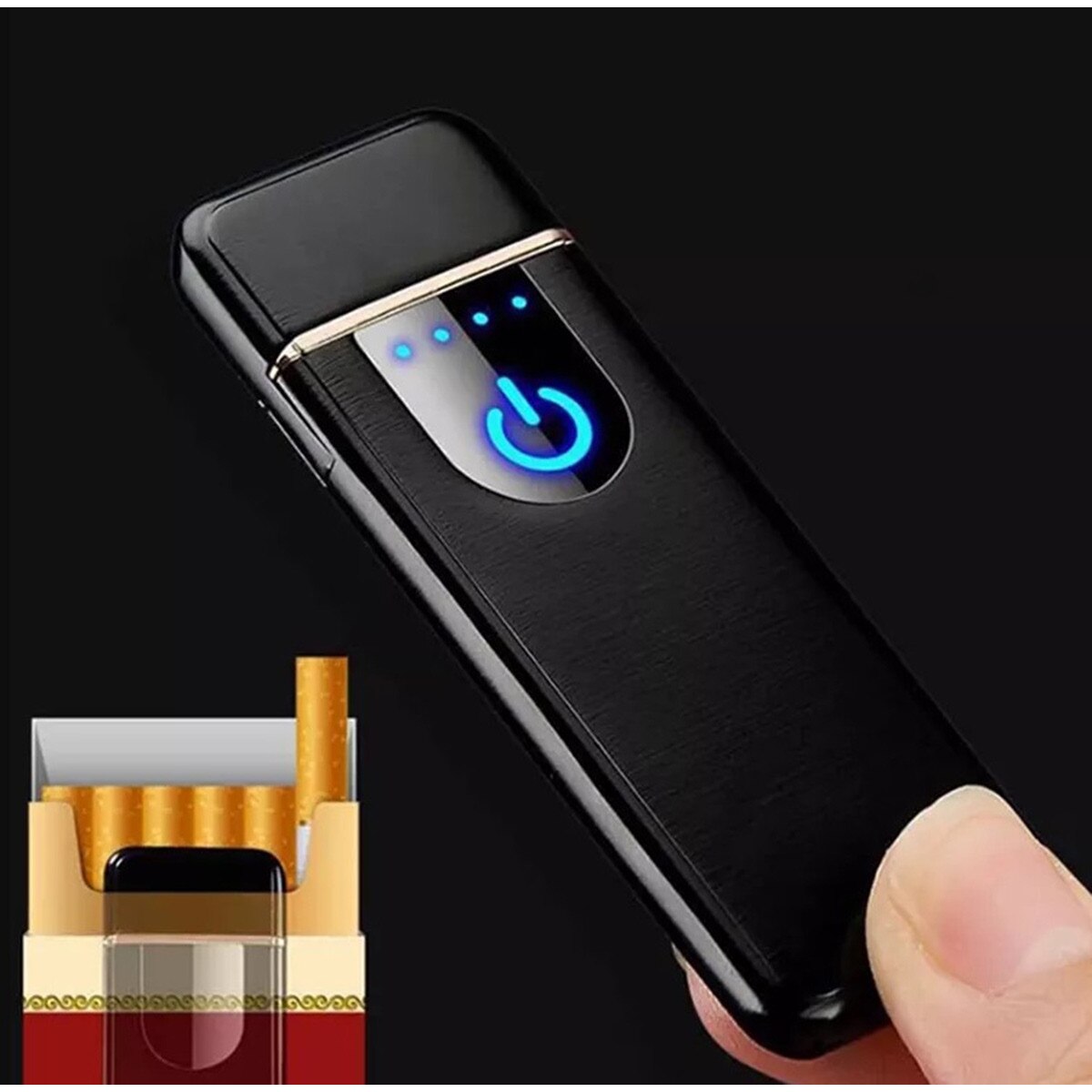 Bricheta electrica Mercaton® cu incarcare USB, Antivant, Indicatori LED ...