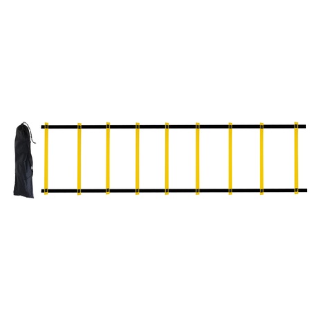 Scara antrenament, Plastic, 6 m, 12 trepte, Negru/Galben - eMAG.ro