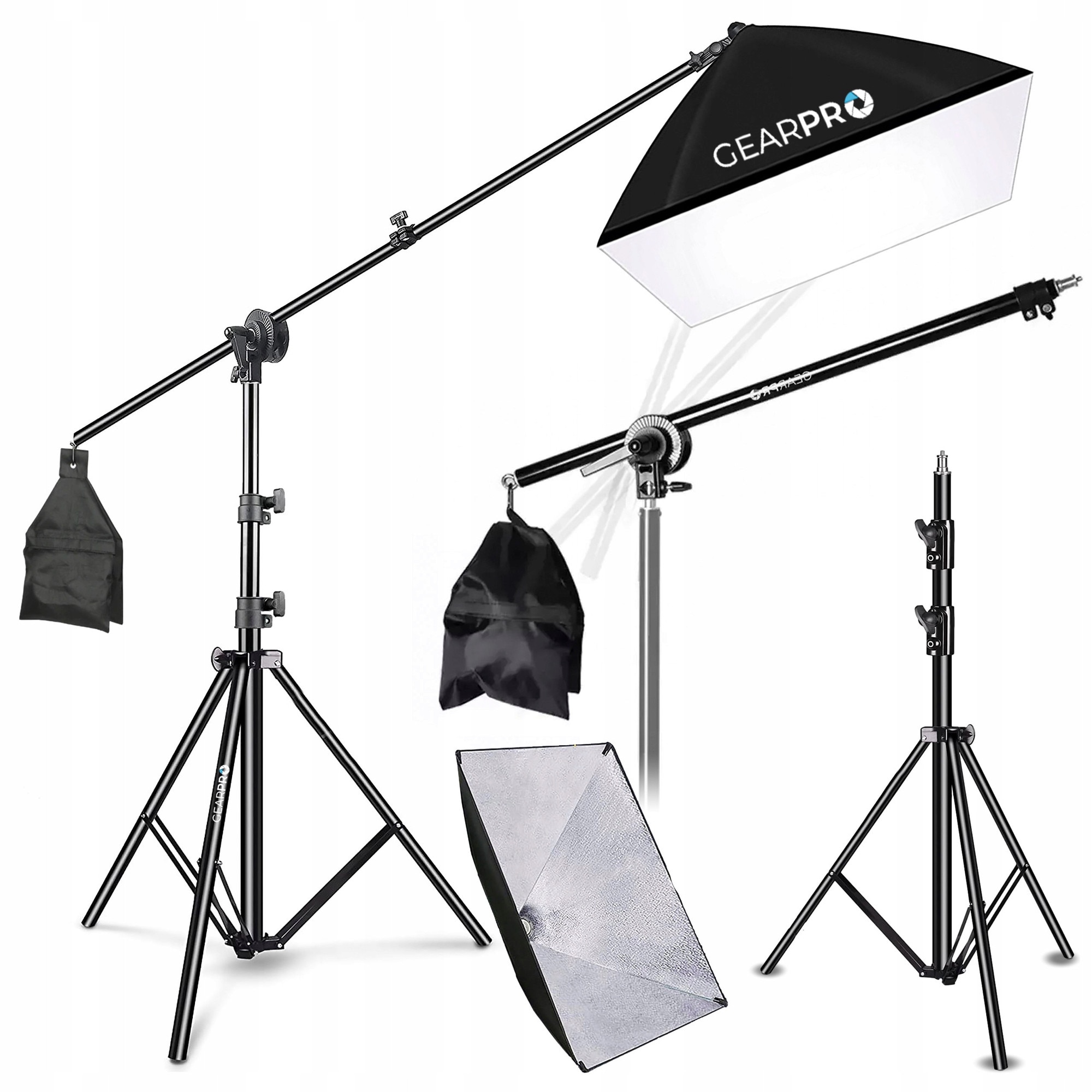 Kit Lumina Continua Softbox, GearPro, Mini Boom Light Crane Softbox Kit ...