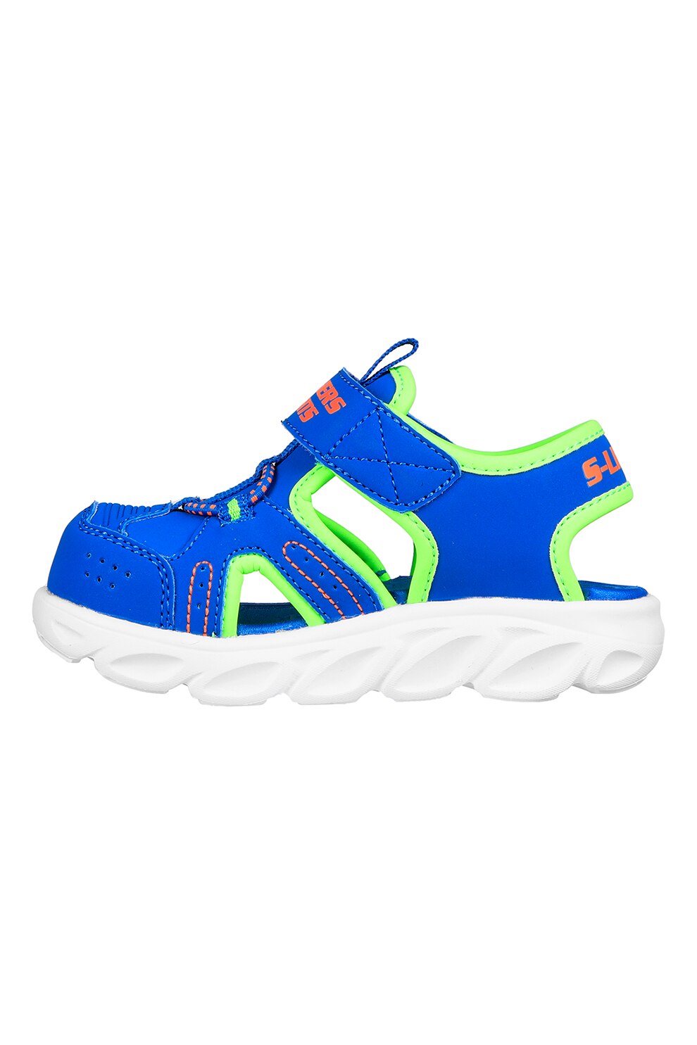 Skechers, Sandale cu LED-uri Hypno-Splash, Verde neon, Albastru, 25 EU ...