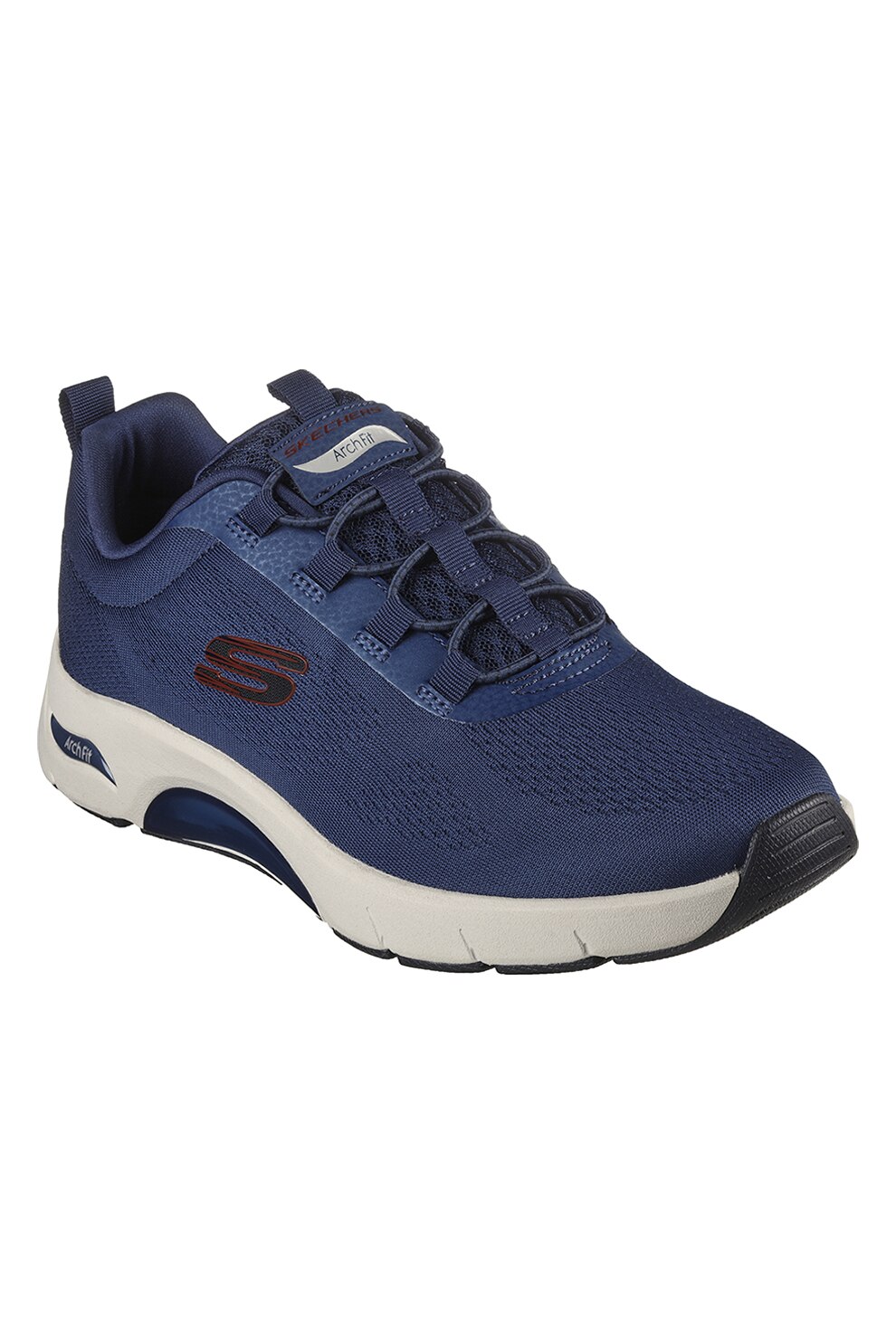 Skechers, Pantofi sport de plasa cu logo, Albastru marin, 44 - eMAG.ro
