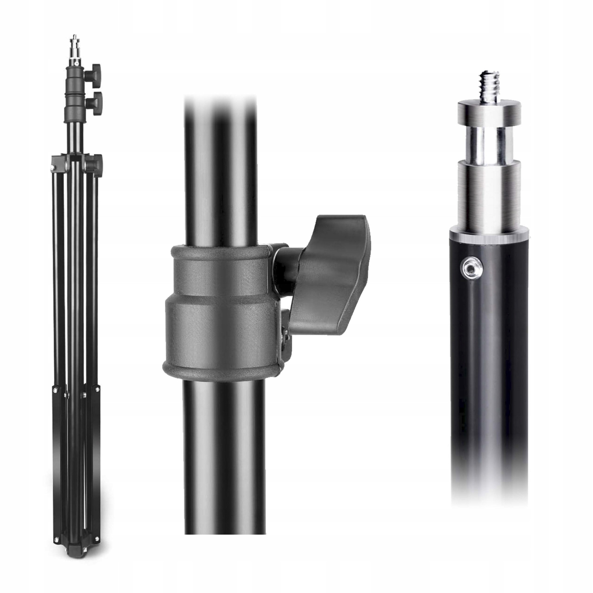 Trepied de studio/iluminat, 200 cm, cap de 16 mm 1/4", pentru lampa ...
